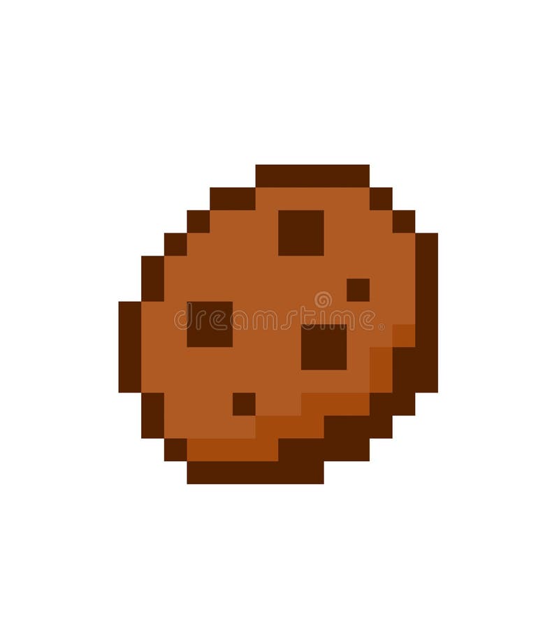 Cookie Pixel Image for 8 Bit Games Stock Vector - Illustration of bake ...