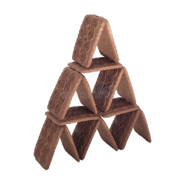 Cookie pyramid stock image. Image of isolated, figure - 19939343