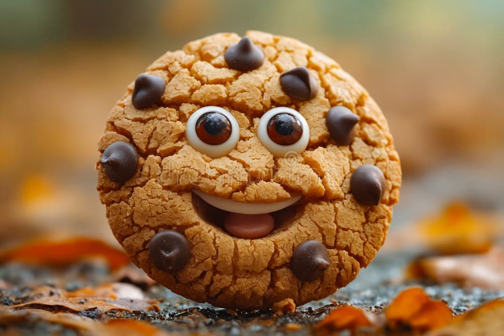 A Cookie with a Smiley Face on Top of it. Generative AI Stock Image ...