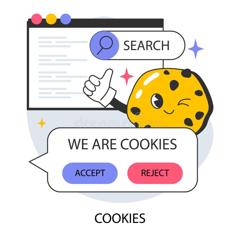 Cookie Technology. Web Browser Session Tracking Stock Vector ...