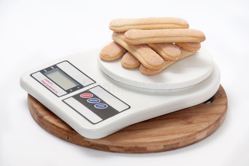 Cookies Arranged on Digital Scale Stock Image - Image of modern ...