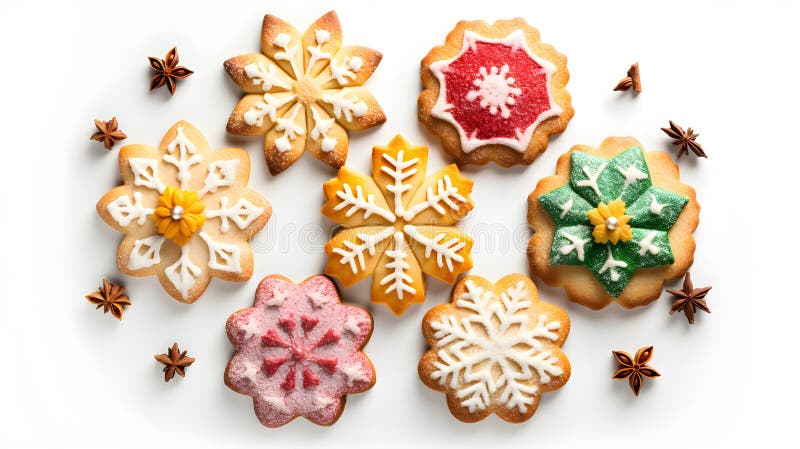 Cookies assorted close-up stock image. Image of star - 295807047