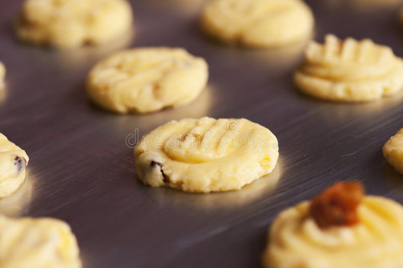 Cookies before Baking for Bakery Stock Image - Image of cake, bake ...