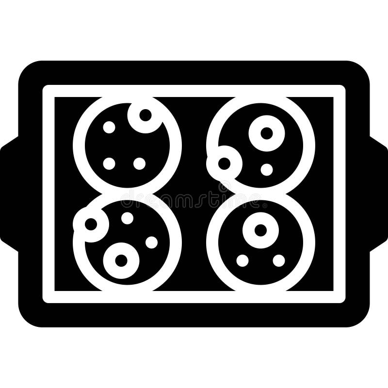 Cookies on Baking Tray Icon, Bakery and Baking Related Vector Stock ...