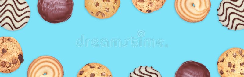 Cookies and Biscuits Border Frame with Copy Space Stock Photo - Image ...