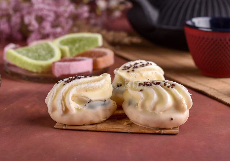 Cookies, Cakes, Jelly and Tea Stock Photo - Image of fruit, berry ...