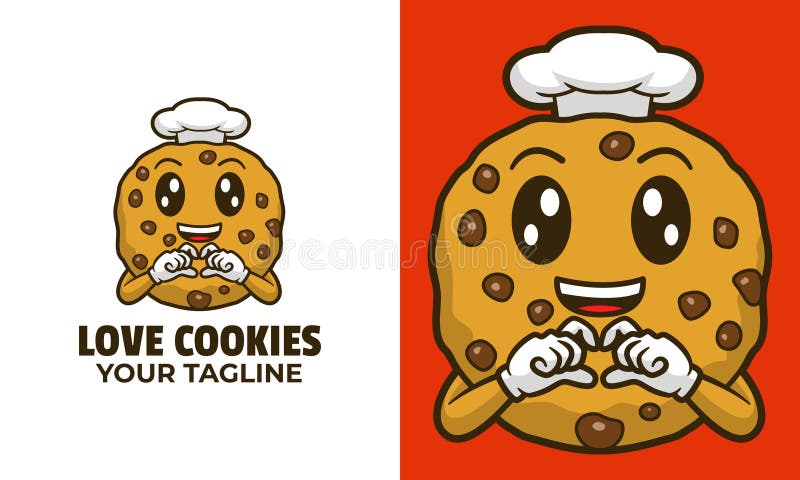 Cookies Cartoon Character Design Vector. Stock Vector - Illustration of ...