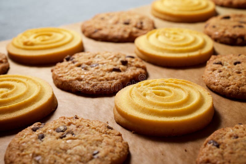 Cookies close up stock image. Image of breakfast, gourmet - 183970175