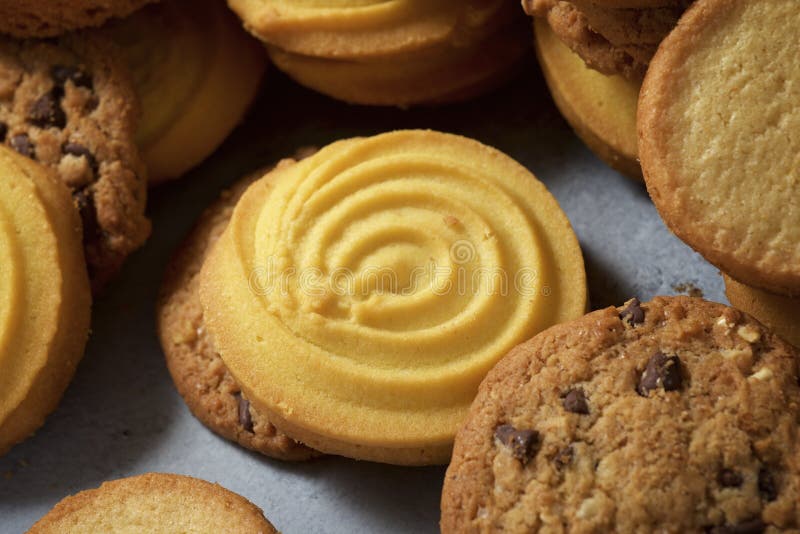 Cookies close up stock image. Image of danish, delicious - 185464317