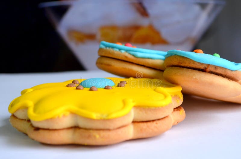 Cookies in colored stock photo. Image of bakery, butterfly - 50903860