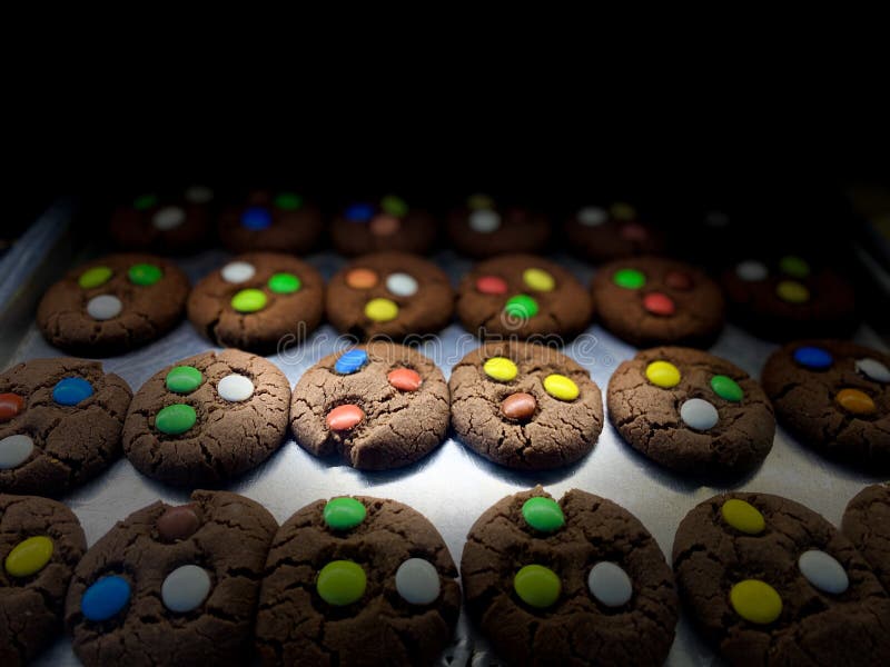 Cookies with Colorful Candies on Them Stock Image - Image of care ...