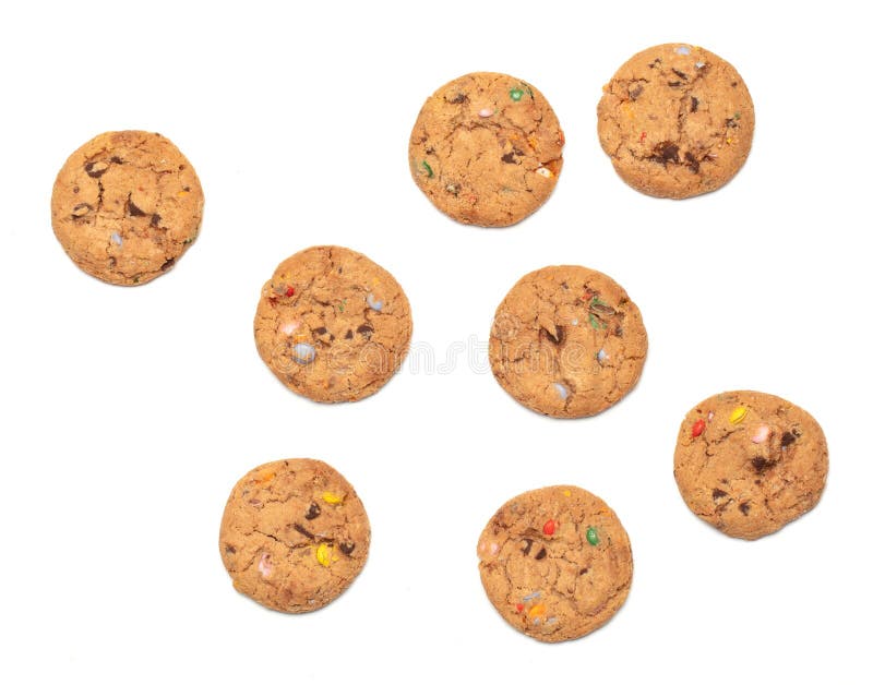 Cookies with Colorful Chocolate Candy in Them Stock Photo - Image of ...