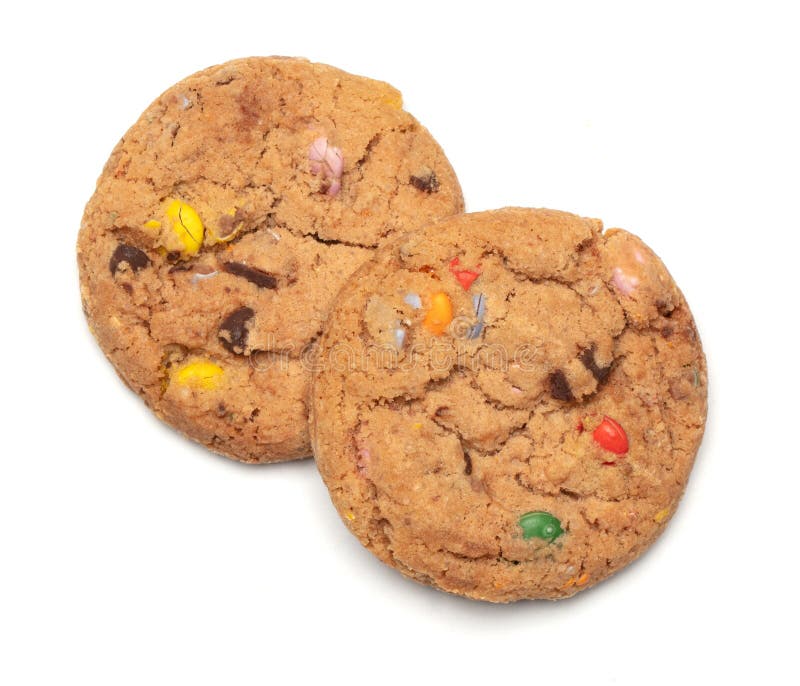 Cookies with Colorful Chocolate Candy in Them Stock Photo - Image of ...