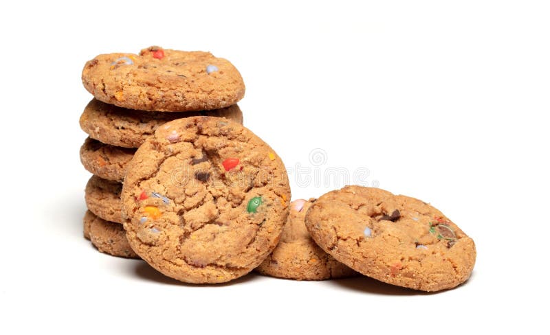 Cookies with Colorful Chocolate Candy in Them Stock Image - Image of ...