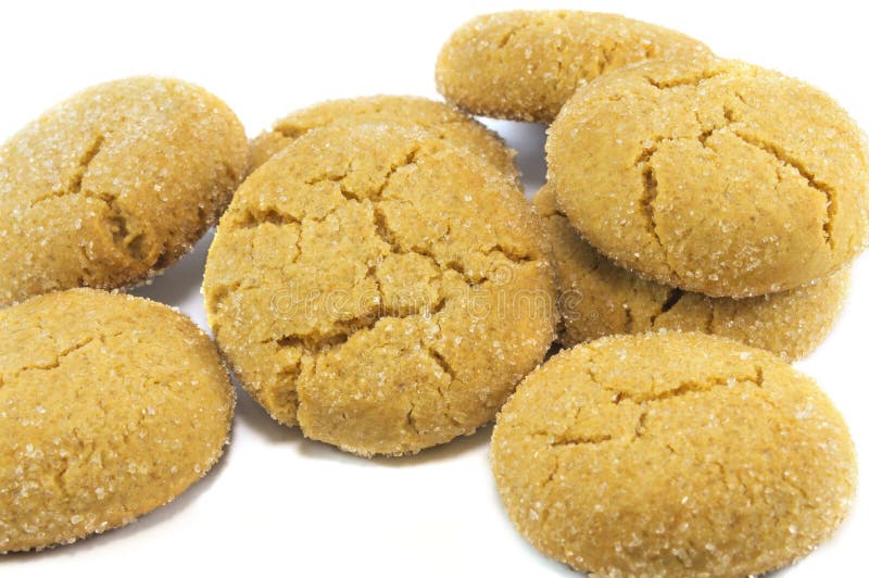 Cookies Covered with Sugar Isolated Over White Stock Photo - Image of ...