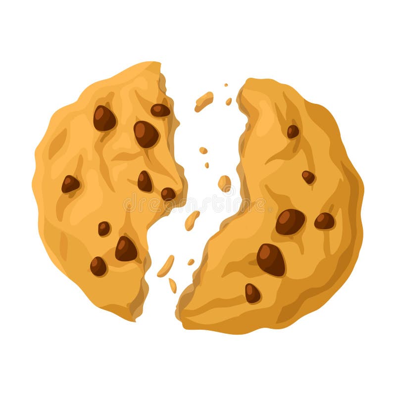 Cookies with Crumbs Vector Icon.Cartoon Vector Icon Isolated on White ...