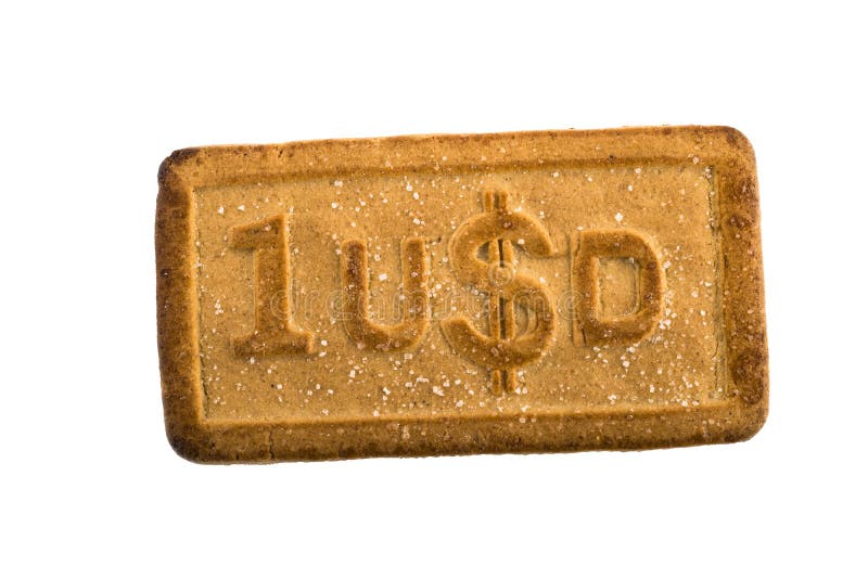 Cookies with the Currency Symbol Stock Image - Image of cash, emblem ...