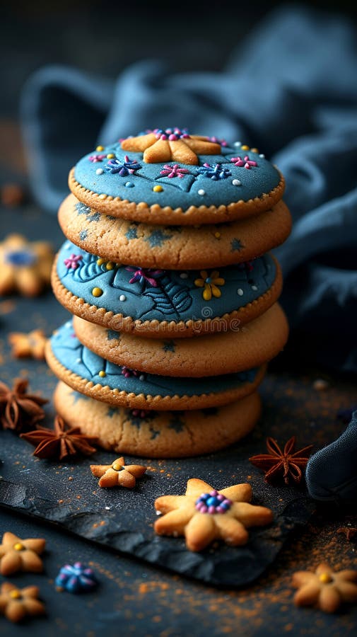 Cookies Decorated with Icing in a Vintage Quilt Pattern in Shades of ...