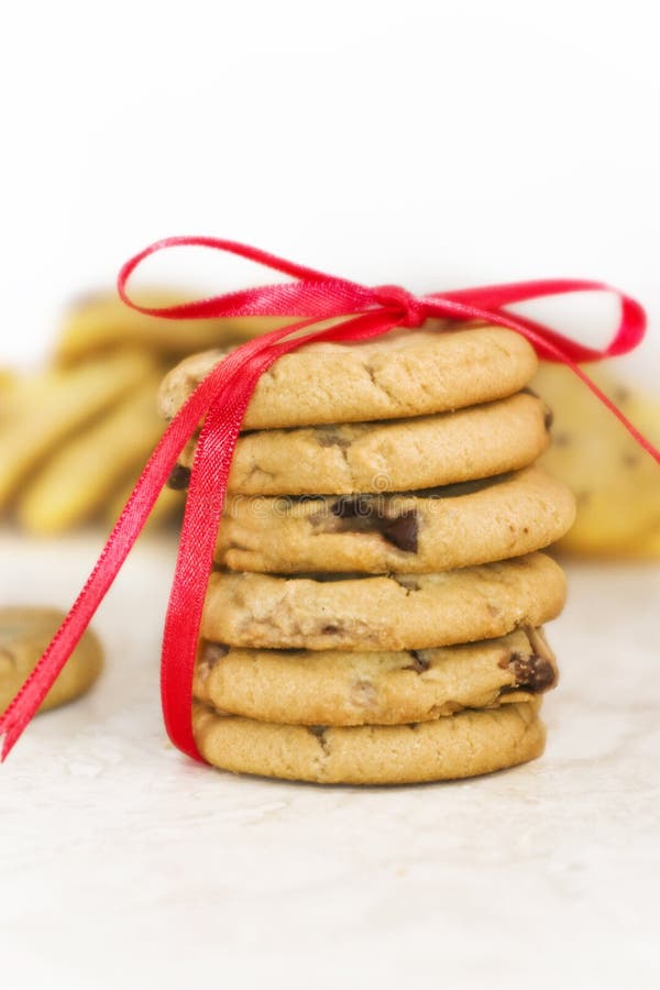 Cookies Decorated with Ribbons Stock Photo - Image of stacked ...