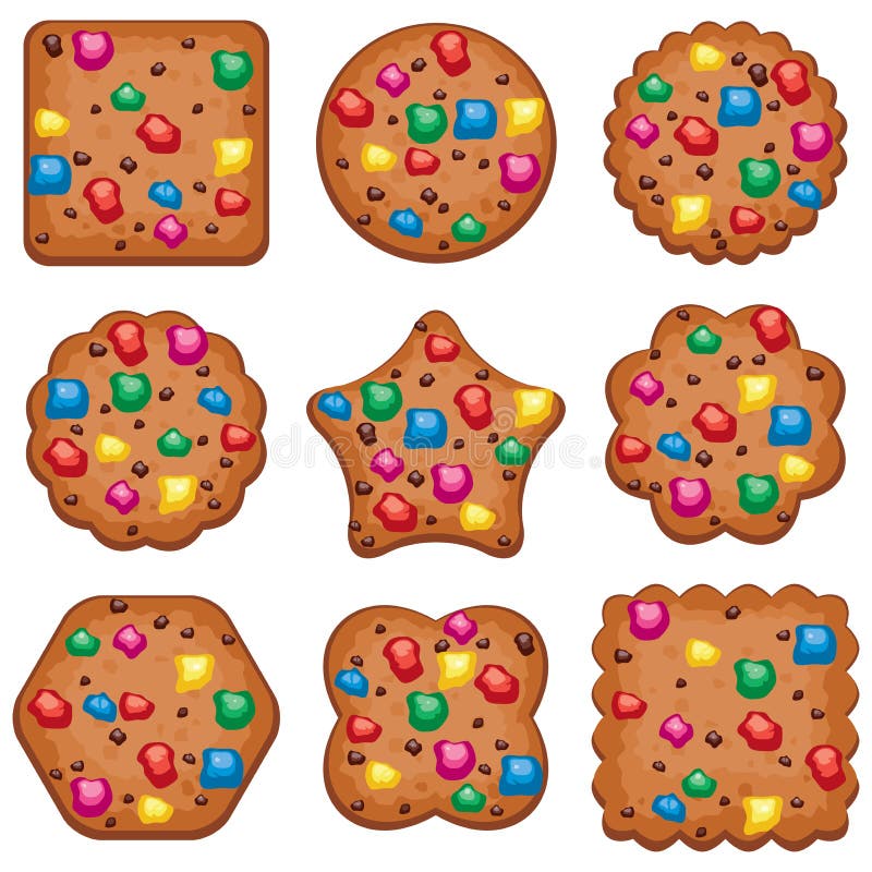 Cookies of Different Shape, Vector Stock Vector - Illustration of ...