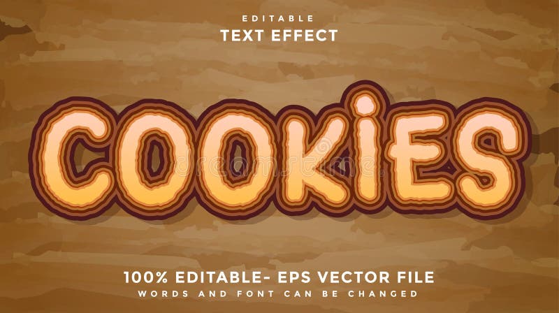 Cookies Editable Text Effect Design Template, Effect Saved in Graphic ...