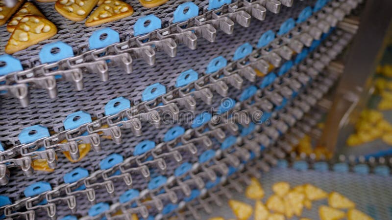 Cookies Falling Conveyor Belt Food Processing Plant Stock Photos - Free ...