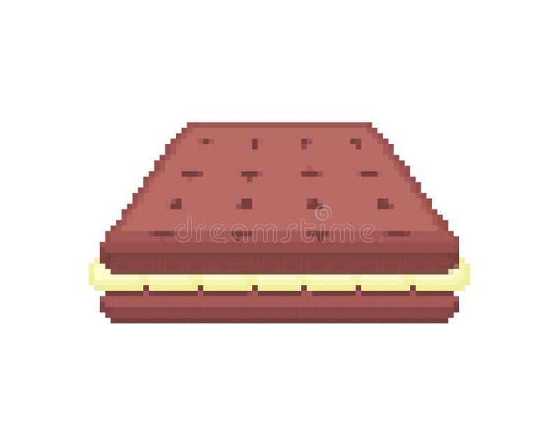 Cookies with Filling Pixel Art. 8 Bit Chocolate Cookies with Cream ...