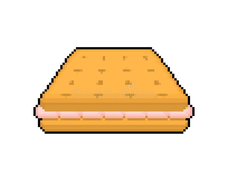 Cookies with Filling Pixel Art. 8 Bit Chocolate Cookies with Cream ...