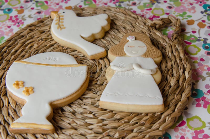 Cookies for a First Communion Stock Image - Image of cake, icing: 86837805