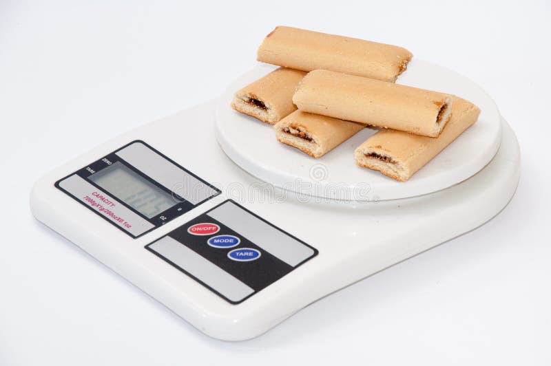 Cookies with Fruit Filling on the Digital Scale Stock Image - Image of ...