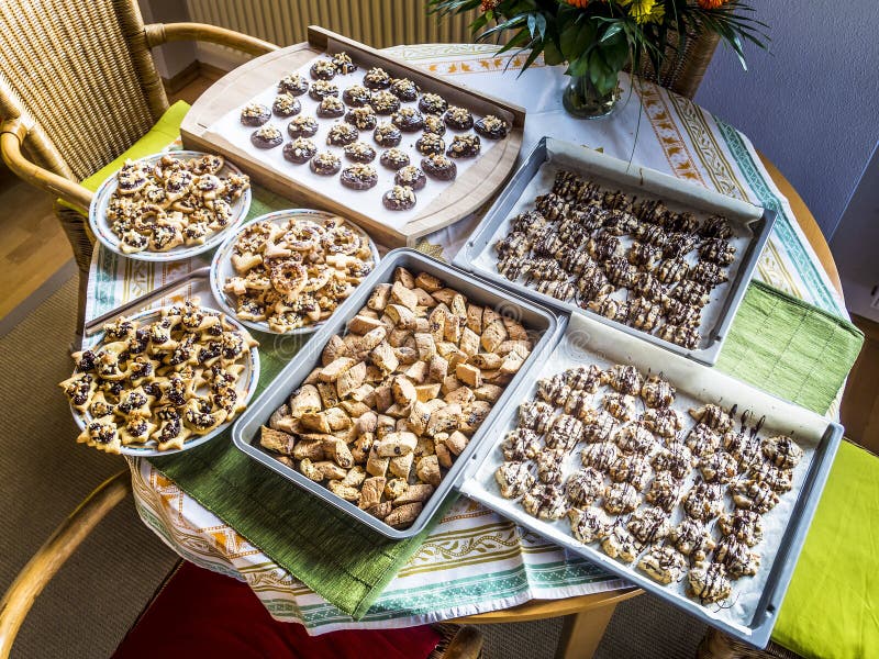 Cookies on griddle stock image. Image of nuts, delicious - 36414123