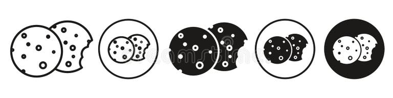 Cookies Icon Vector Set Collection for Web Stock Vector - Illustration ...