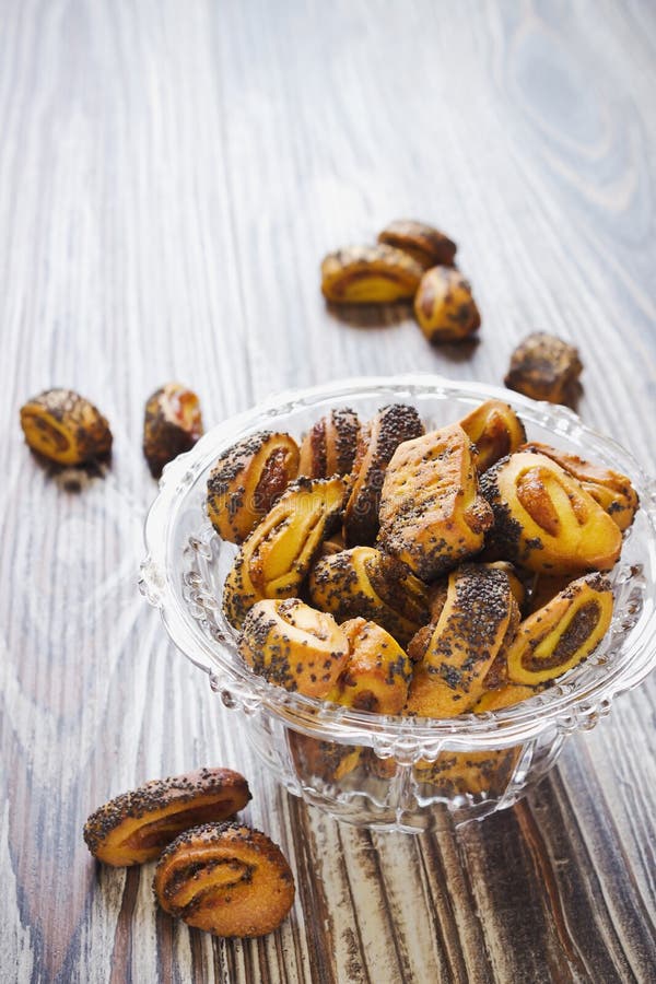 Cookies with Jam and Poppyseed Stock Photo - Image of traditional ...
