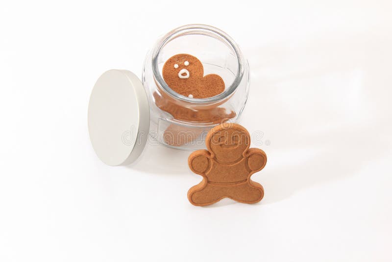 Gingerbread men and jar stock photo. Image of glass, icing - 43024658