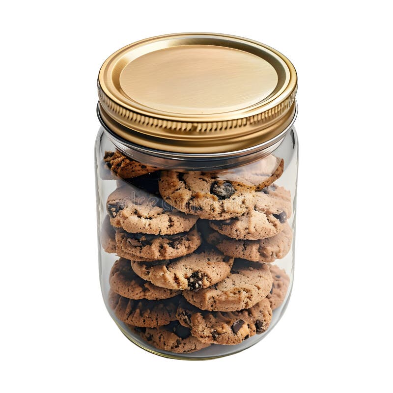 Cookies in a Jar on Transparent Background - Ai Generated Stock ...