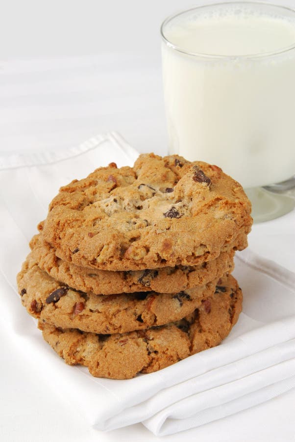 Cookies and milk stock image. Image of milk, food, dessert - 17671453