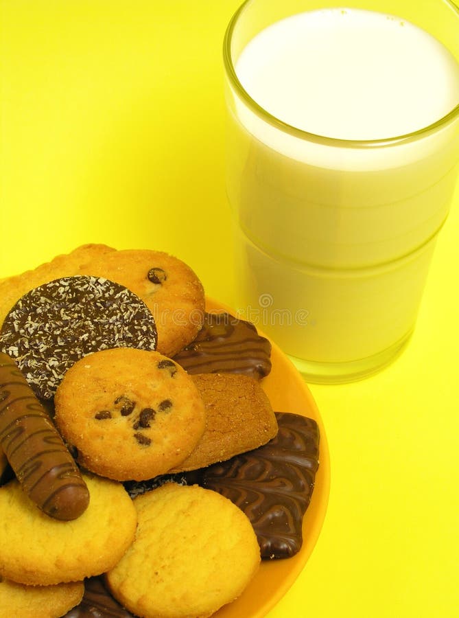 Cookies and milk stock photo. Image of baked, brown, colorful - 258536
