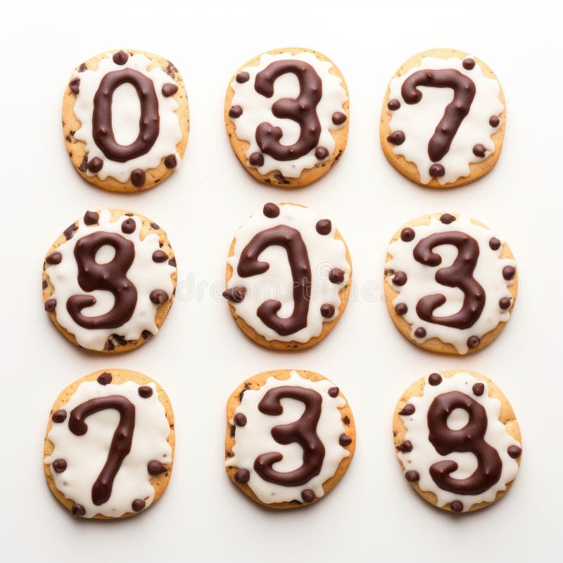 Marbleized Number Cookies: a Distinctive and Grandeur of Scale Treat ...