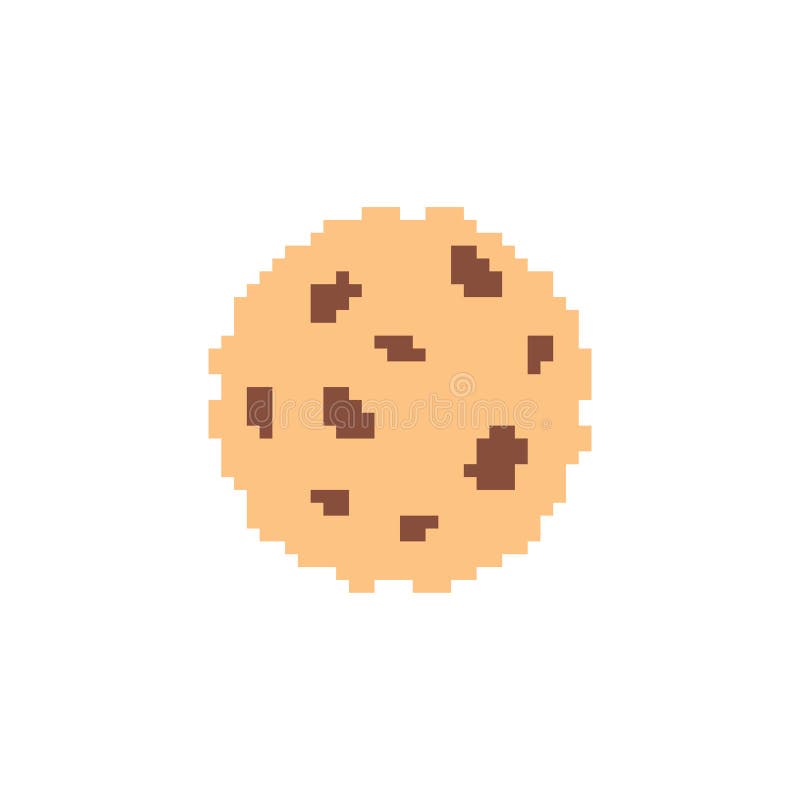 Cookies Pixel Art. 8 Bit Food Stock Vector - Illustration of brown ...