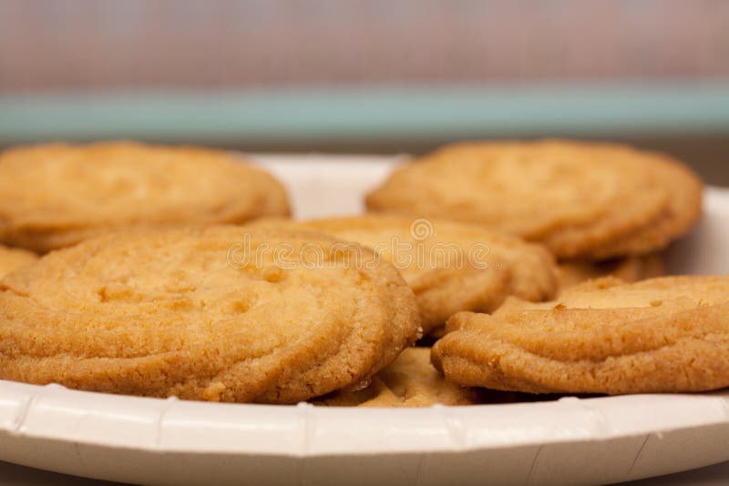 Cookies on a plate stock photo. Image of sugar, served - 16828284