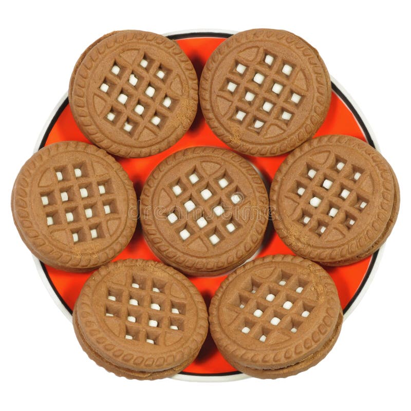 Cookies on the saucer stock photo. Image of tasty, cell - 27172130