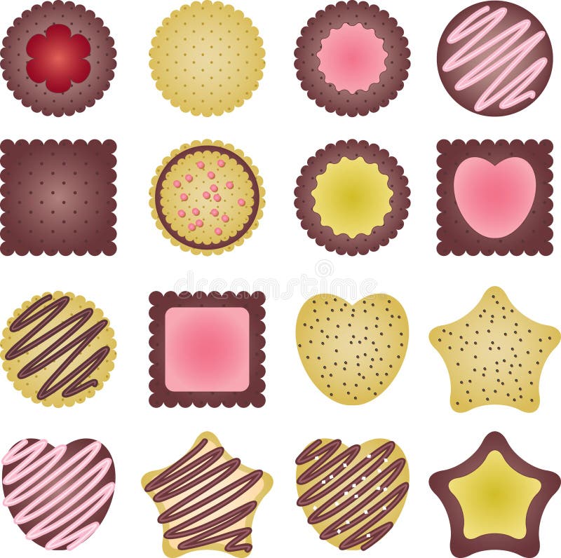 Cookie icons stock vector. Illustration of baked, clip - 1184113