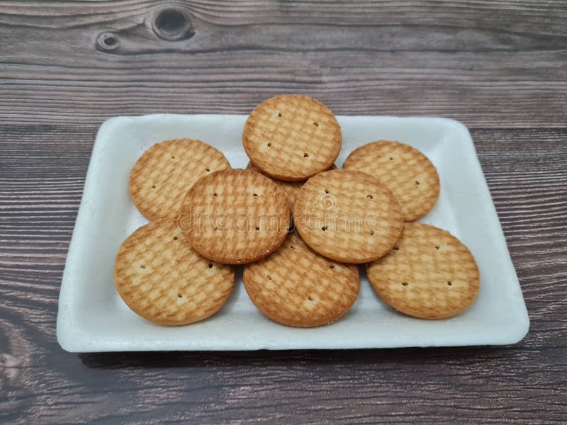 Cookies in the Shape of a Circle Made from Flour and Other Ingredients ...