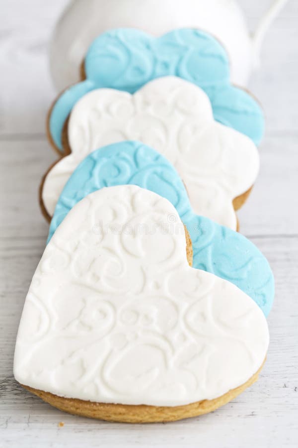Cookies stock image. Image of heart, flowers, range, pastry - 39196185