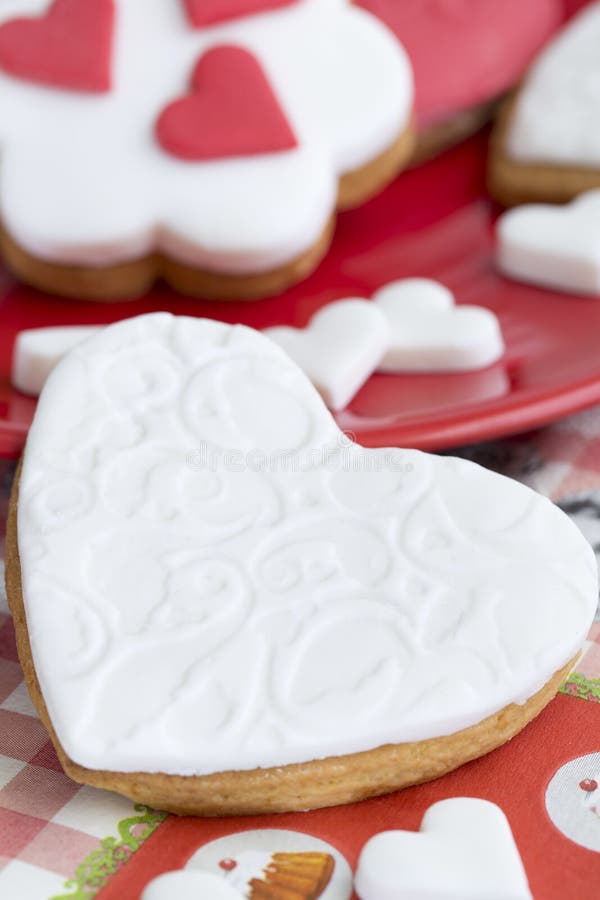 Cookies stock image. Image of heart, flowers, range, pastry - 39196185