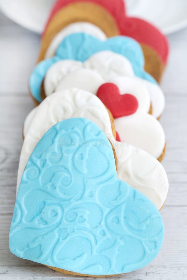 Cookies stock image. Image of heart, flowers, range, pastry - 39196185