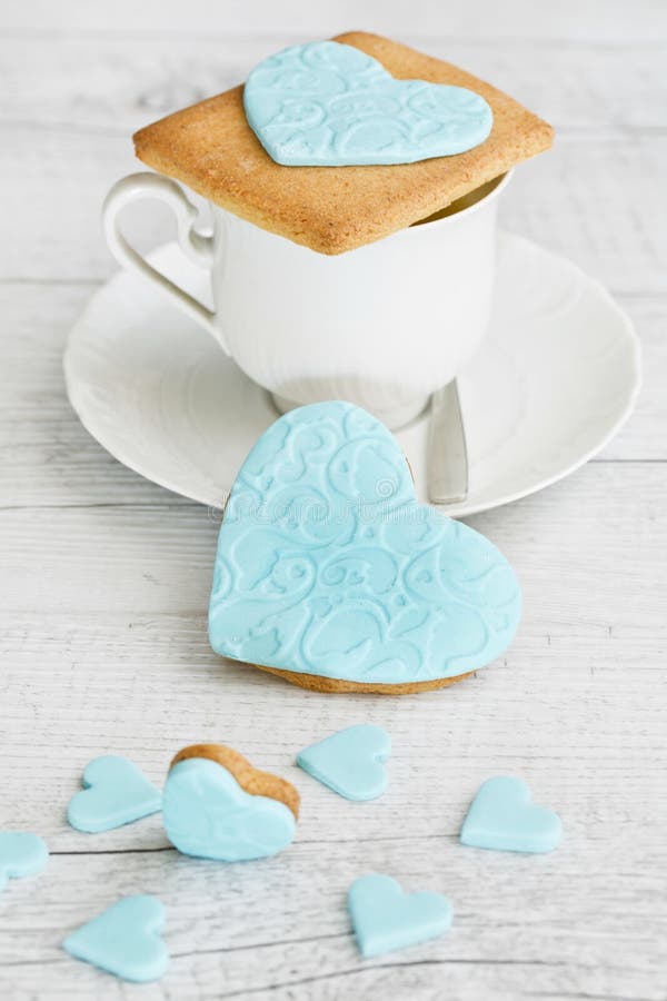 Cookies stock image. Image of heart, flowers, range, pastry - 39196185
