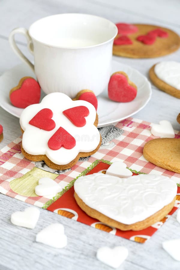 Cookies stock image. Image of heart, flowers, range, pastry - 39196185
