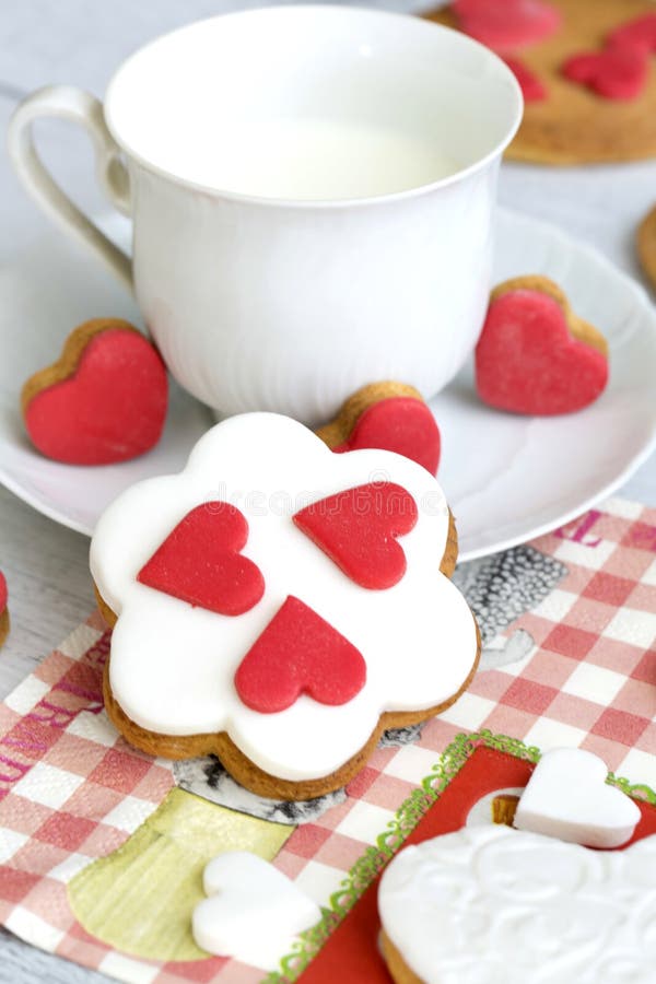 Cookies stock image. Image of heart, flowers, range, pastry - 39196185