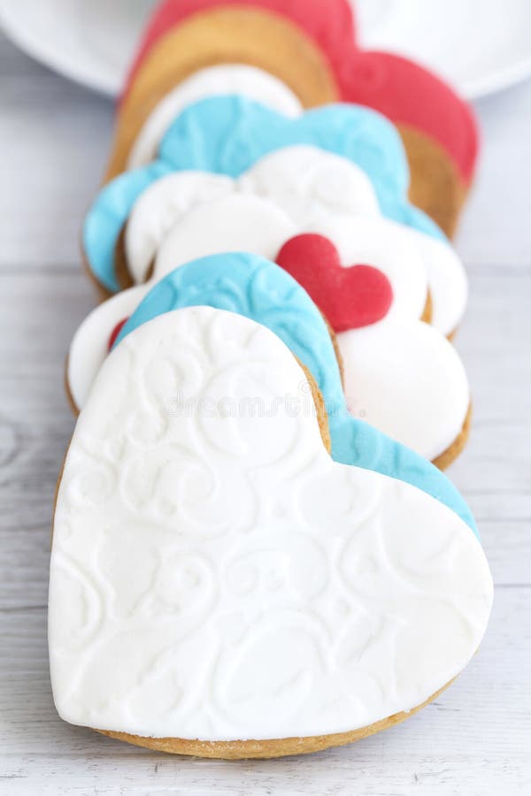 Cookies stock image. Image of heart, flowers, range, pastry - 39196185